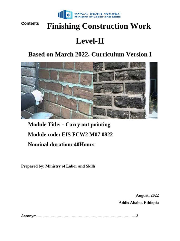 M07 Pointing | PDF | Mortar (Masonry) | Masonry