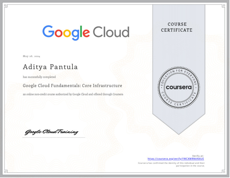 Google Cloud Fundamentals - Core Infrastructure | PDF