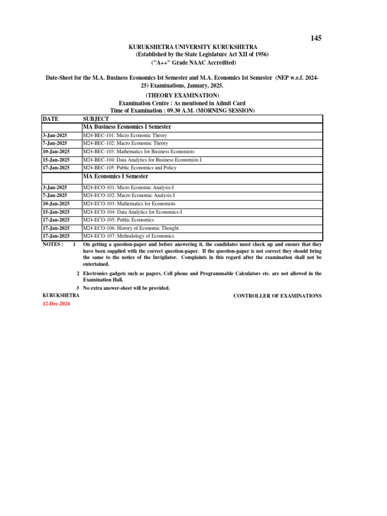 MA ECO 1ST SEM | PDF