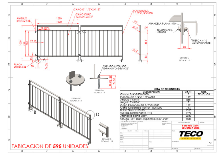 Segundo Lote de Barandas | PDF