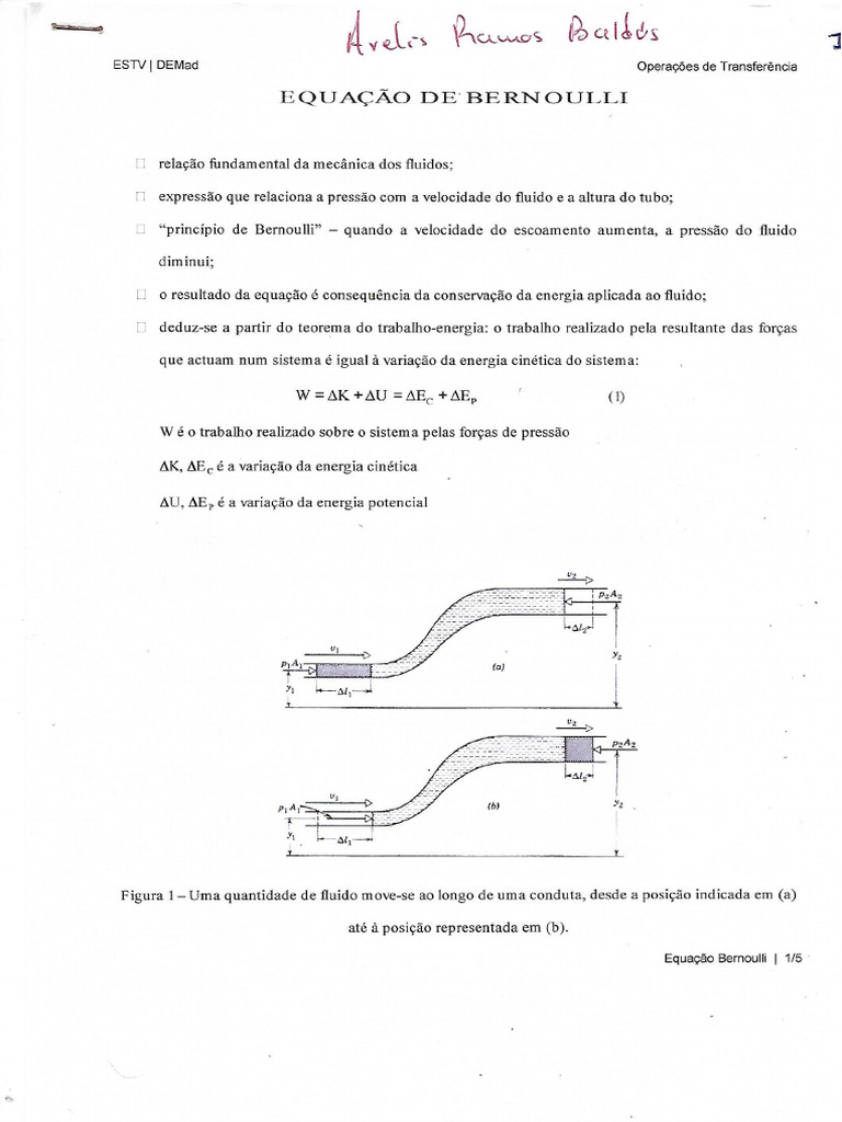 Equacão de Bernoulli | PDF