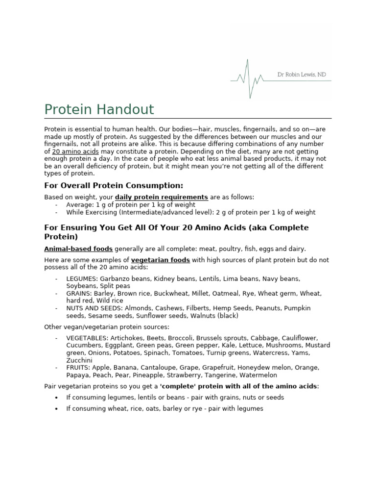 Essential Guide to Protein Sources | PDF