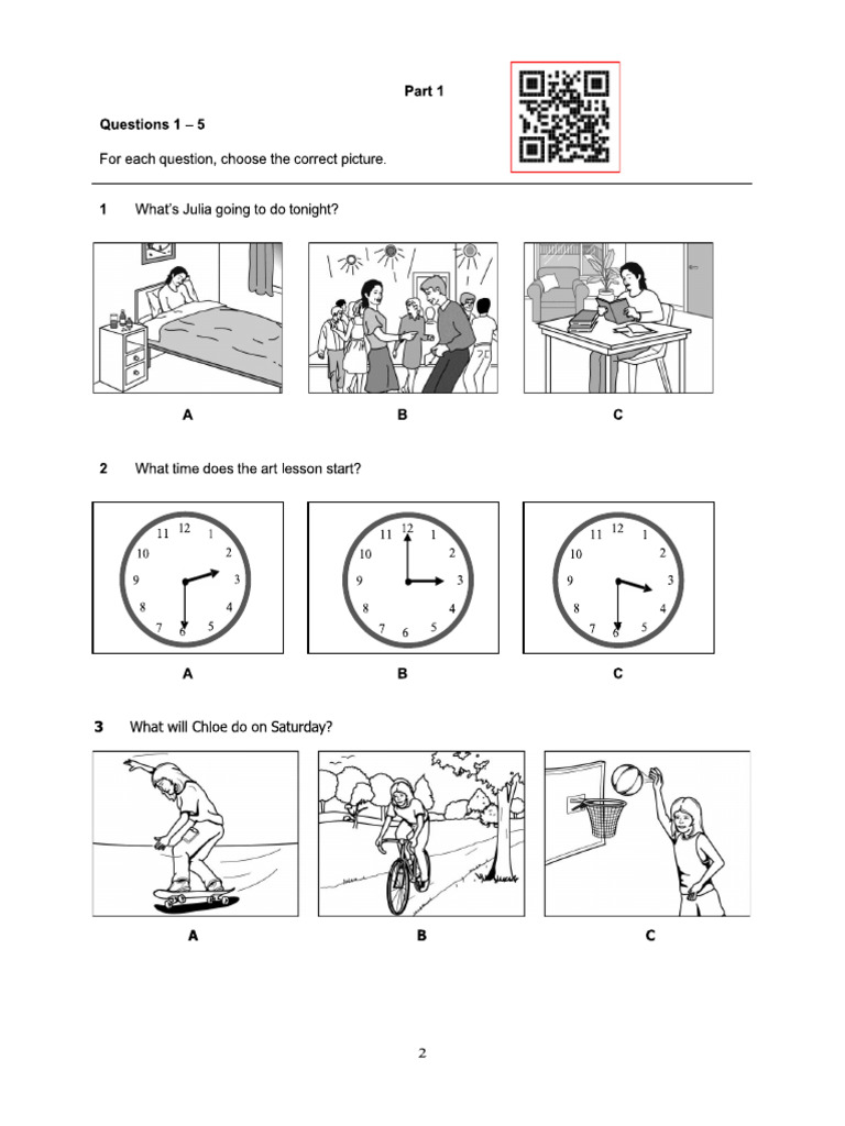 A2 Key Listening Part 5 1 Pdf