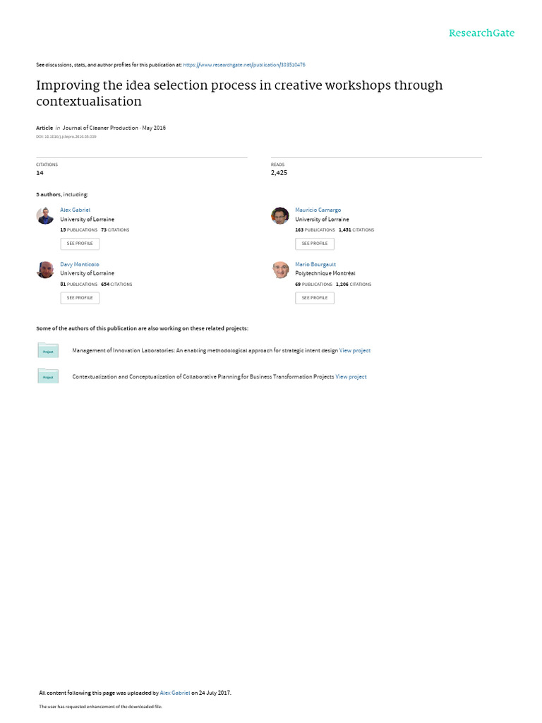 Improving the idea selection process in creative workshops through ...