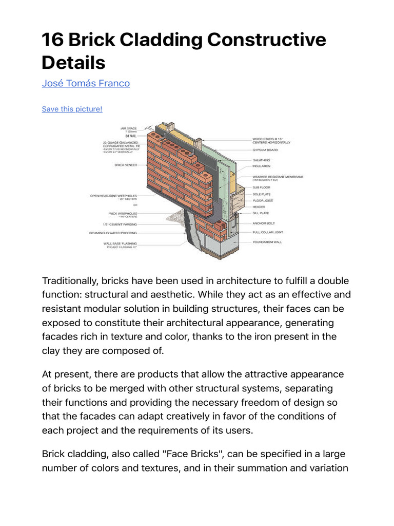 Brick Cladding Design Guide | PDF
