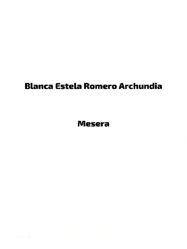 Blanca Romero Archundia | PDF
