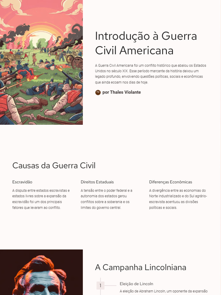 Introducao A Guerra Civil Americana | PDF | Guerra Civil Americana ...