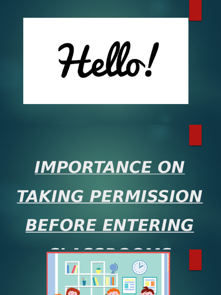 Importance of Classroom Entry Etiquette | PDF