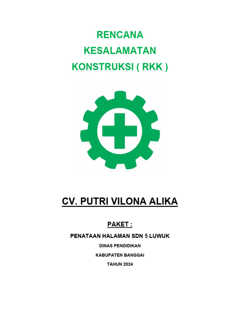 3. Rencana Keselamatan Konstruksi - RKK | PDF