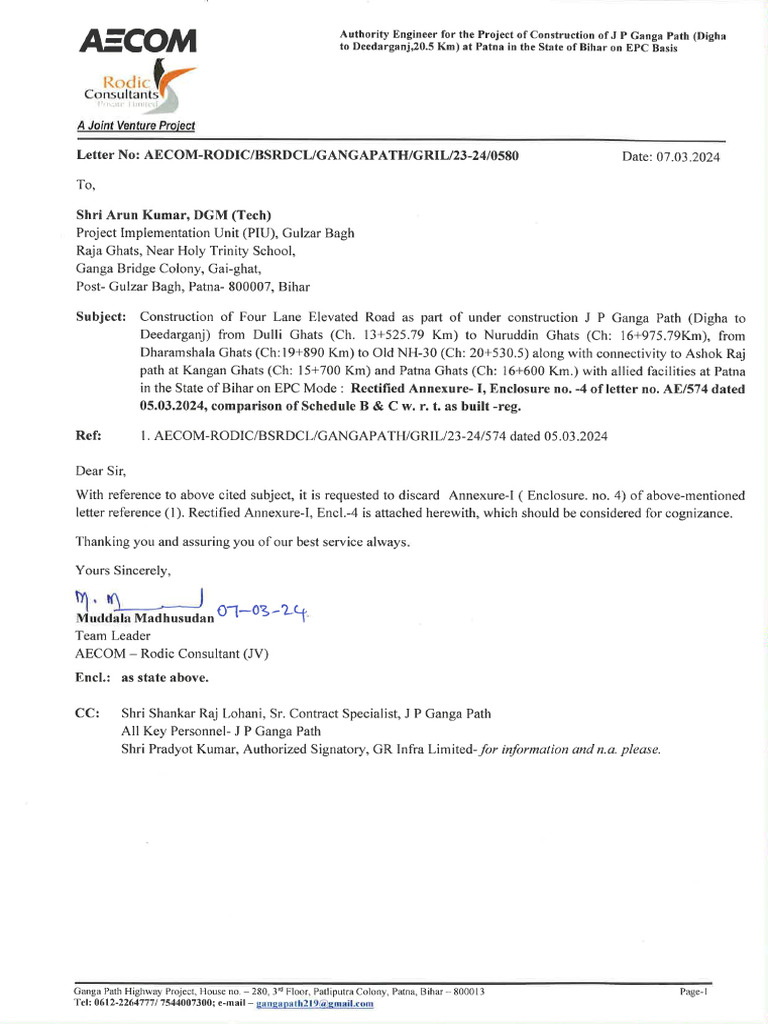 0580-07032024-Rectified Annexure-I, Encl No. - 4 of Letter No. AE 574 ...