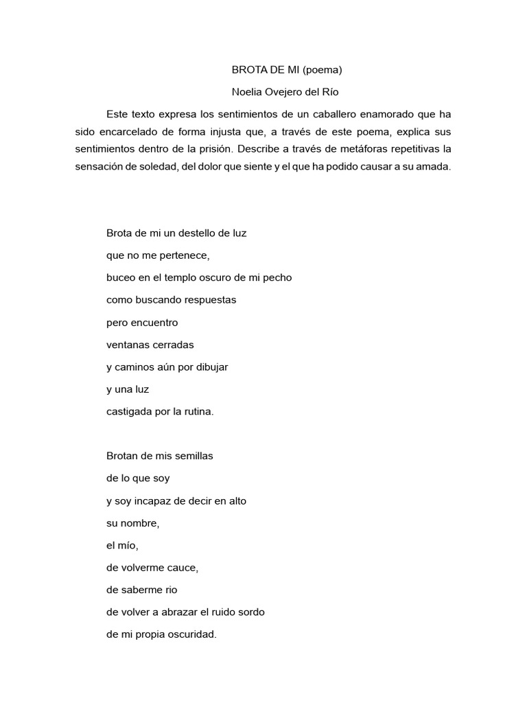 Brota de Mi Poema | PDF