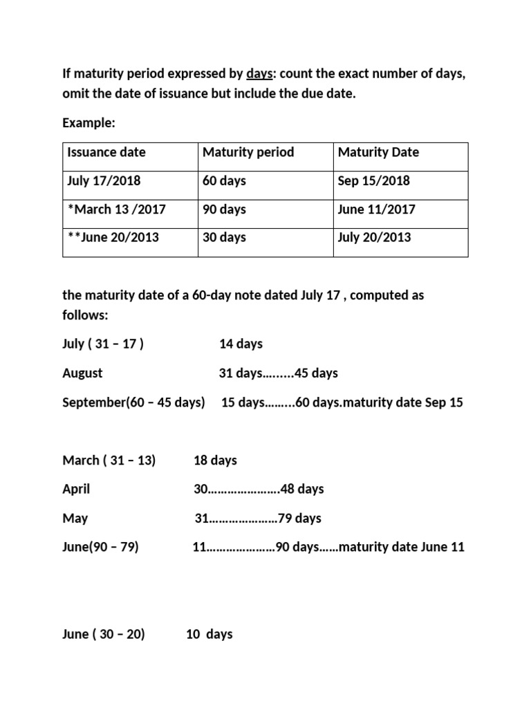 Maturity Interest Valuing Disposing | PDF | Loans | Financial Services