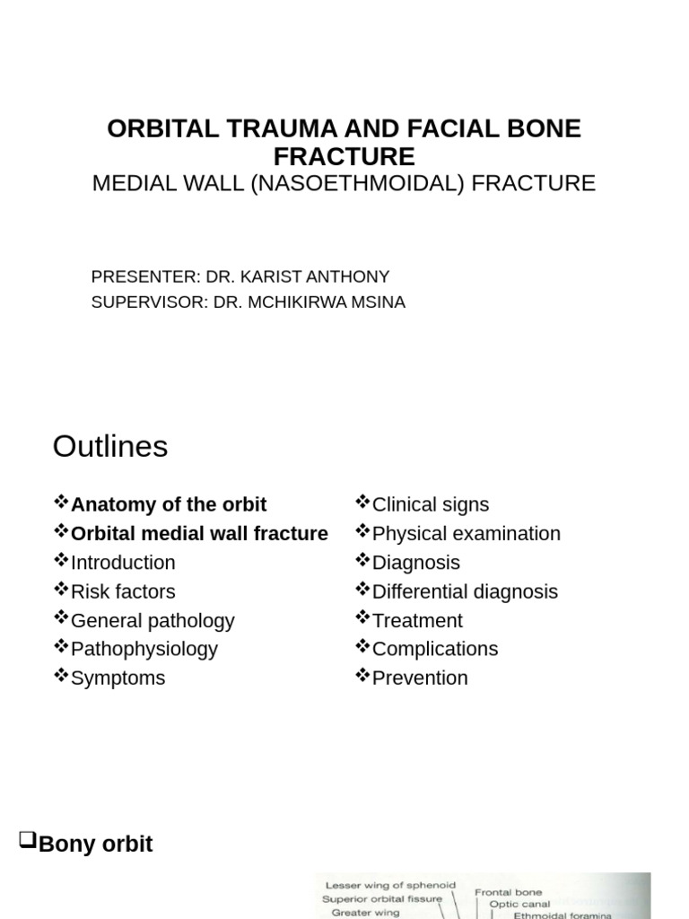 Medial Wall (Nasoethmoidal) Fracture | PDF | Clinical Medicine ...