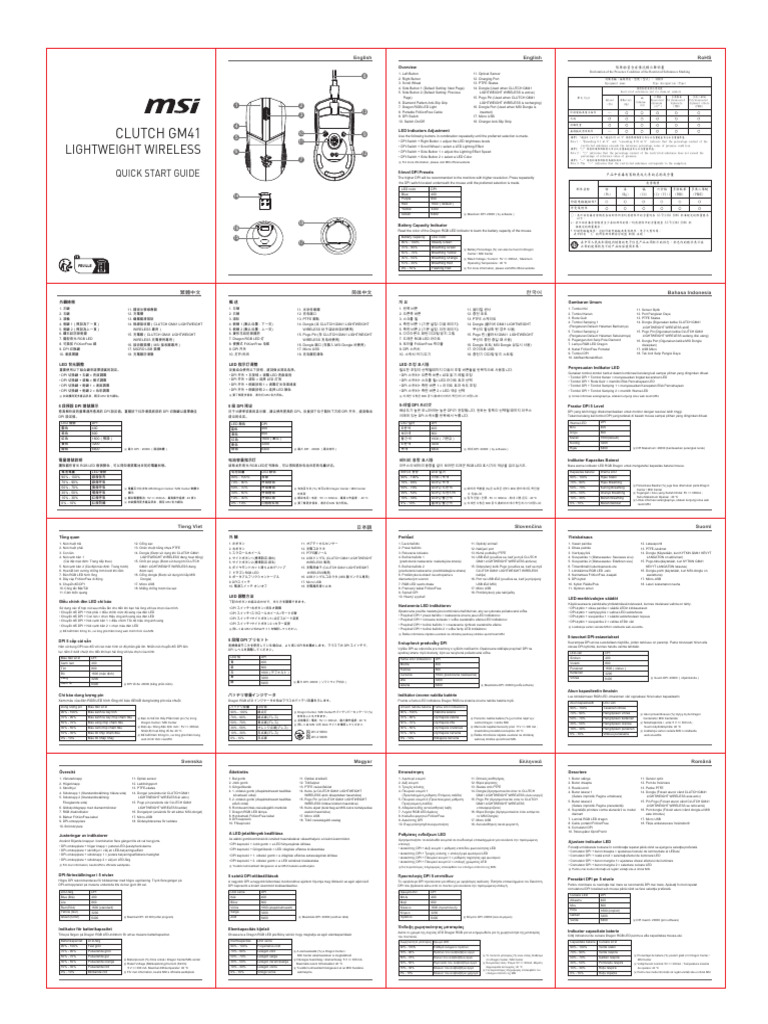 MSI GM41W QuickGuide | PDF