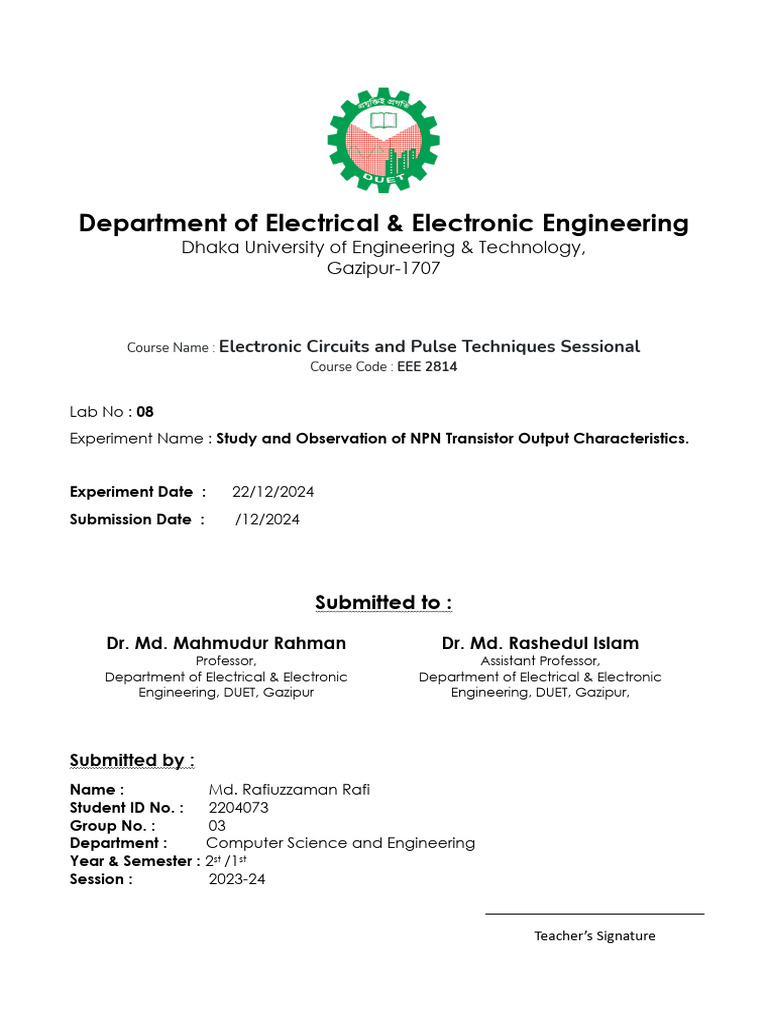 Eee Lab Cover - 8 | PDF