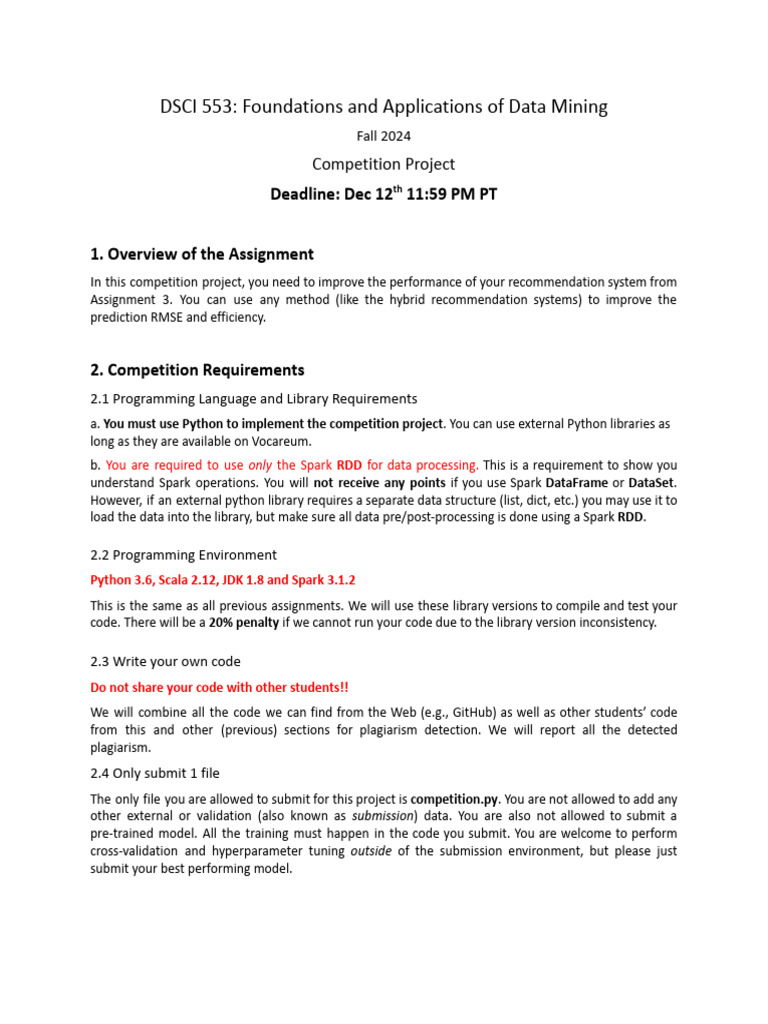 Data Mining Competition Guide | PDF | Computer File | Root Mean Square Deviation