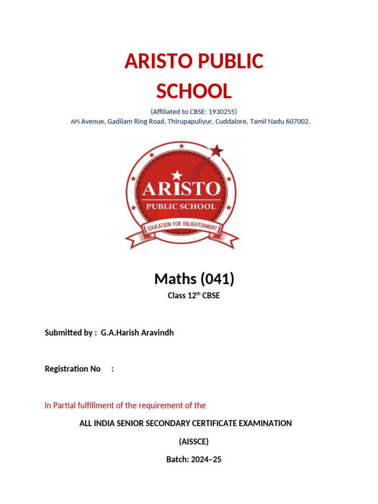 Maths Front Page | PDF | Gratitude