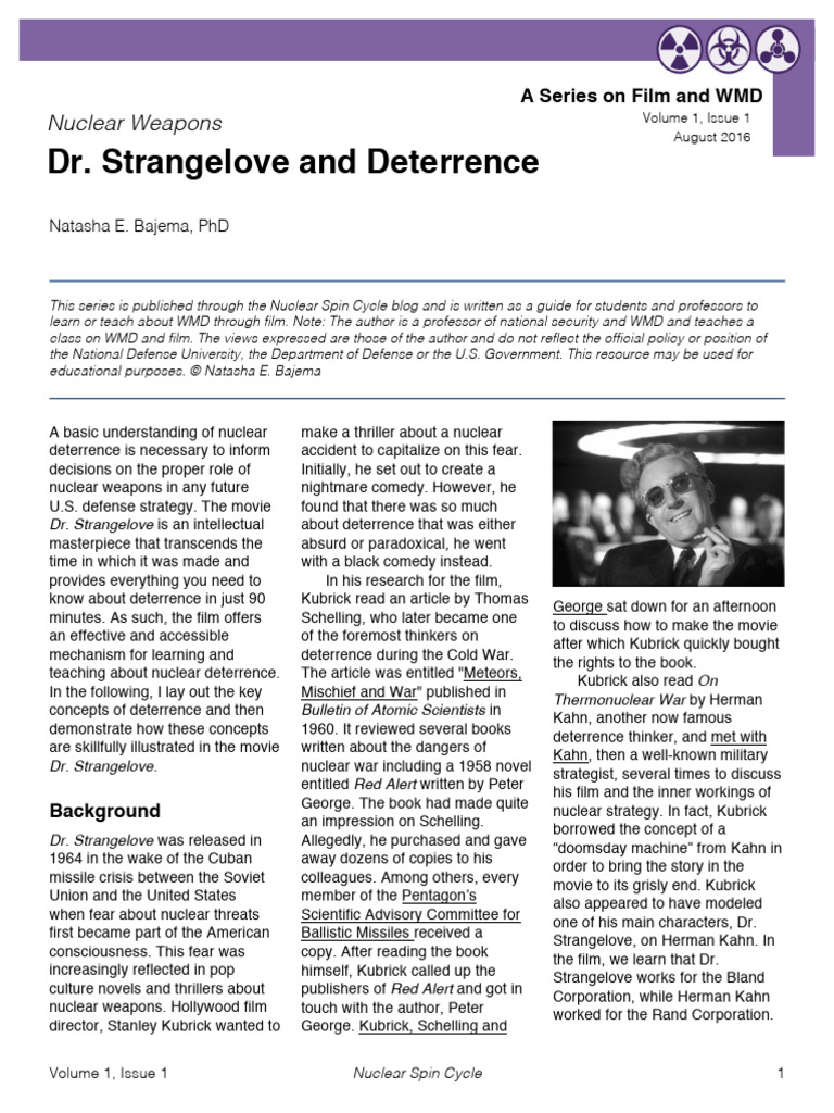 Film Series DR Strangelove | PDF | Deterrence Theory | Crime & Violence