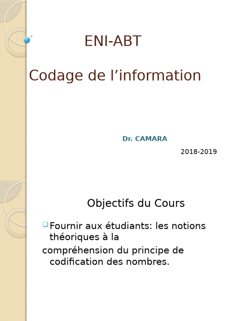 Codage_de_l_information | PDF | ASCII | Entier relatif