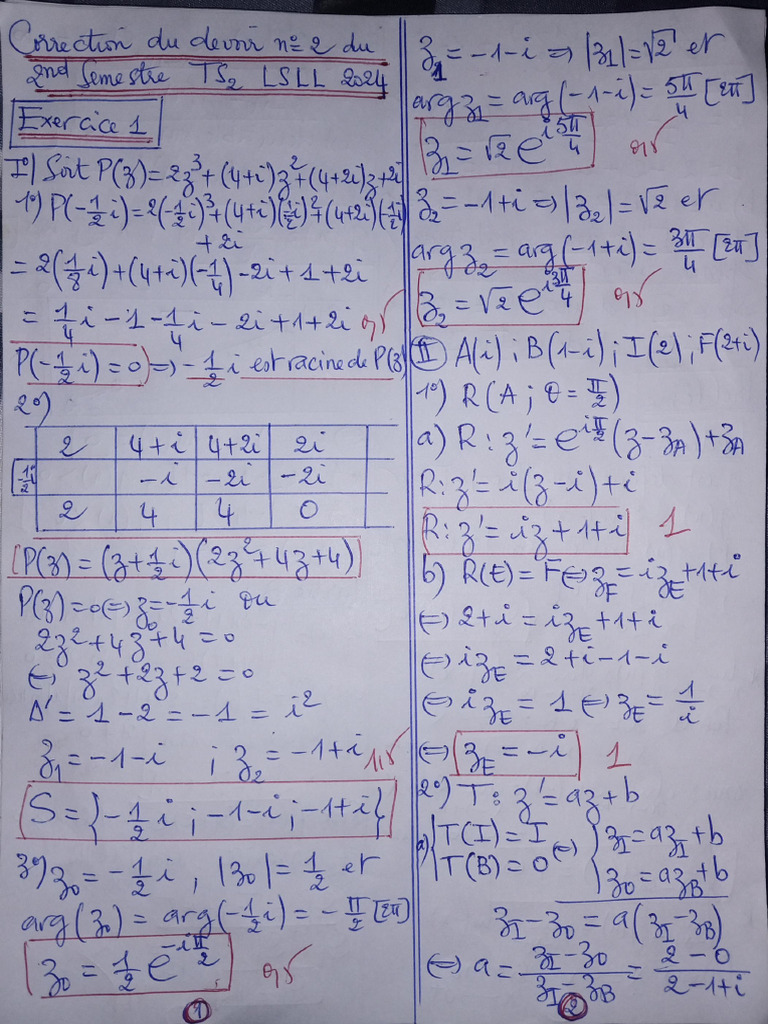 Proposition de correction du DS n2 TS2 LSLL 2nd semstre 2024 | PDF