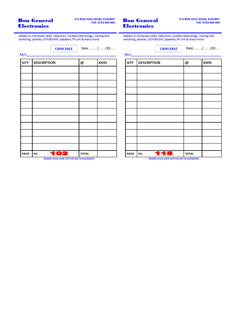 Receipts Electronics | PDF