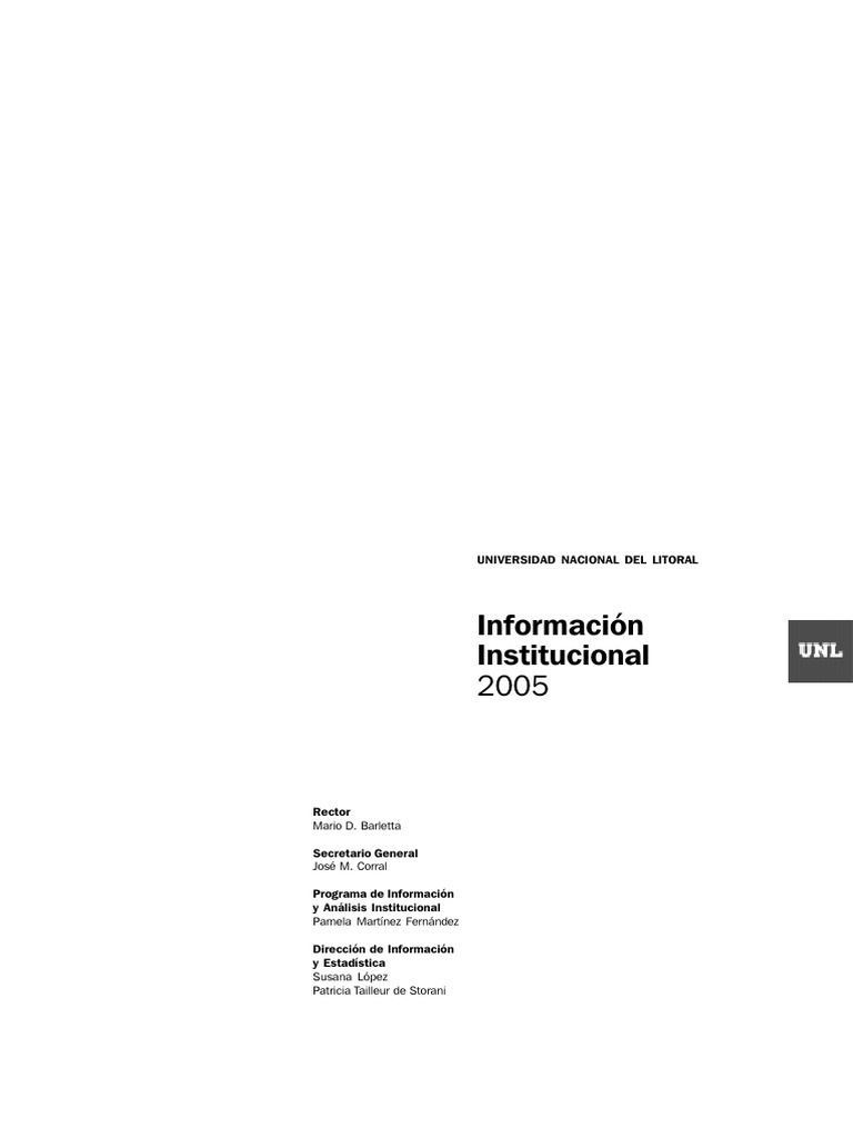 Informe-Institucional_UNL-2005 | PDF