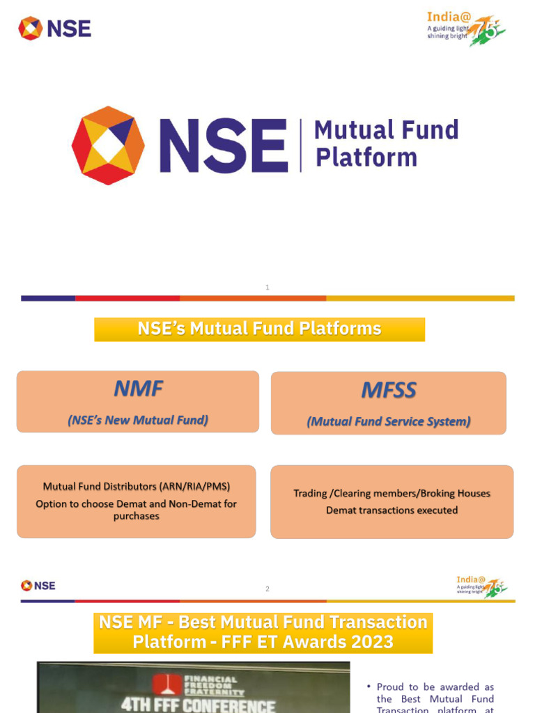 NSE NMF PPT - 170524 | PDF | Financial Services | Money