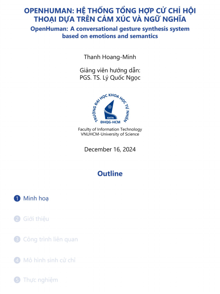 OpenHuman: A Conversational Gesture Synthesis System Based On Emotions and Semantics | PDF