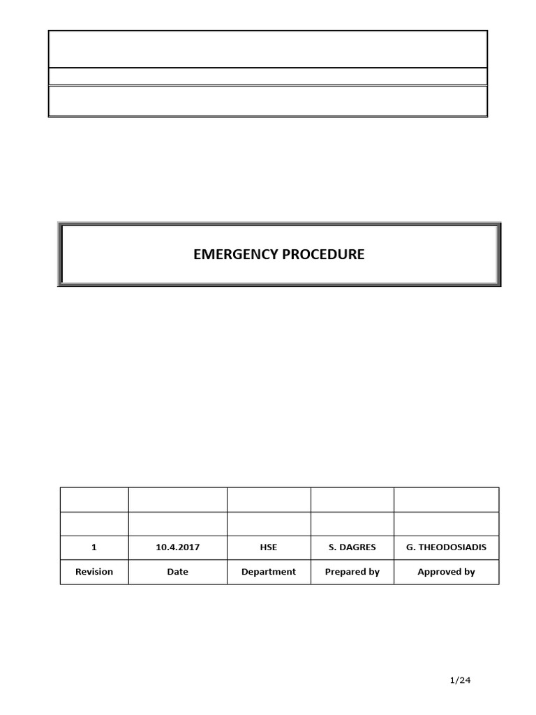 HSE-Emergency-Procedure | PDF | Emergency | Emergency Management