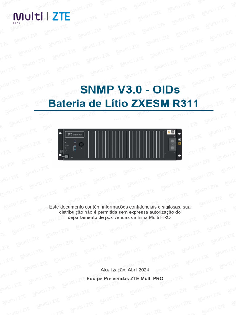 SNMP OIDs - ZTE ZXESM R311-v1.1 | PDF