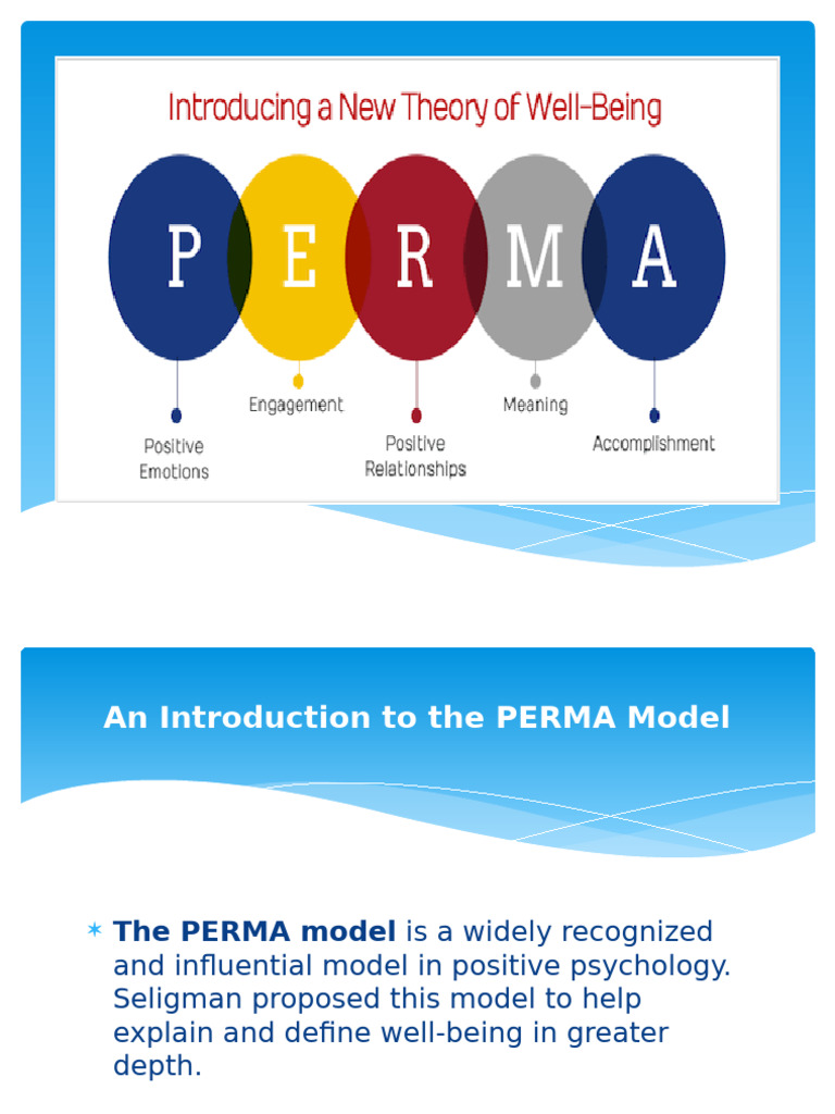 Perma Model, Positive Psychology-2 | PDF | Well Being | Happiness
