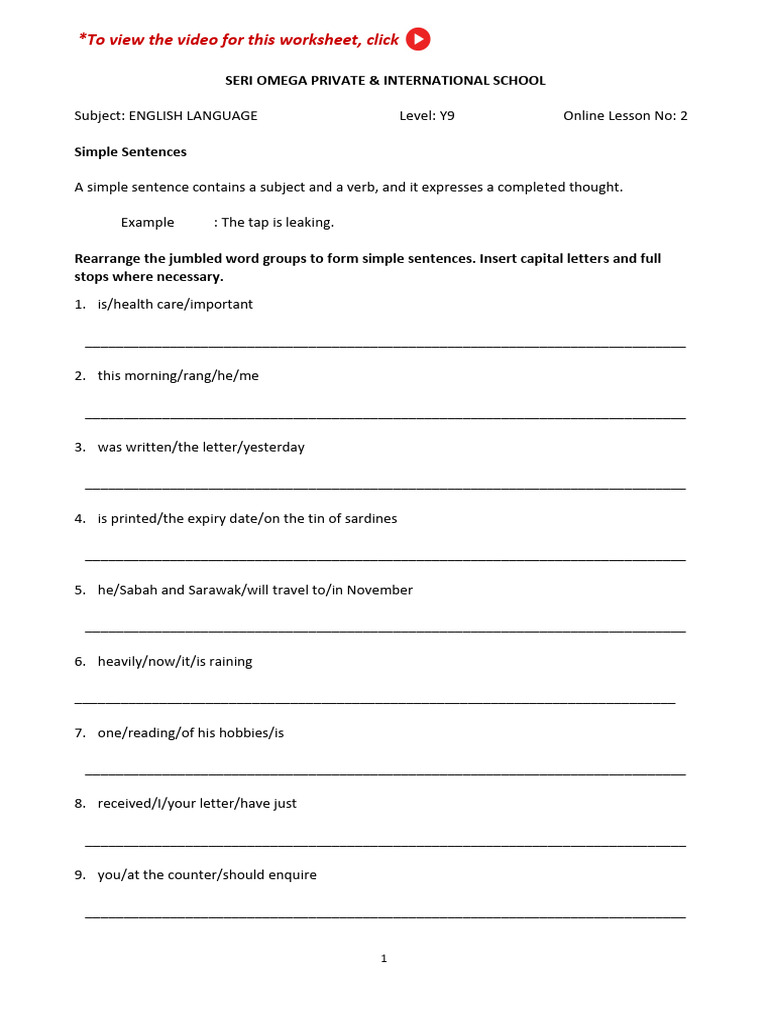 Y9 English Language Online Lesson 2 | PDF