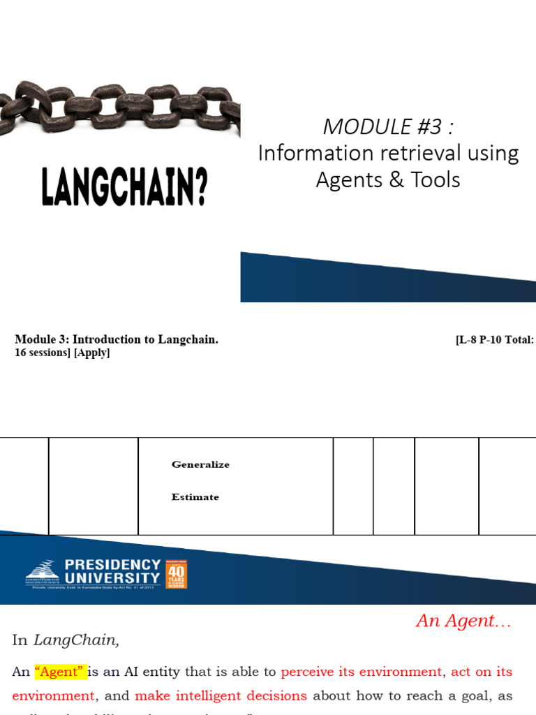 Module#3 - L17 - Information Retrieval Using Agents & Tools | PDF ...
