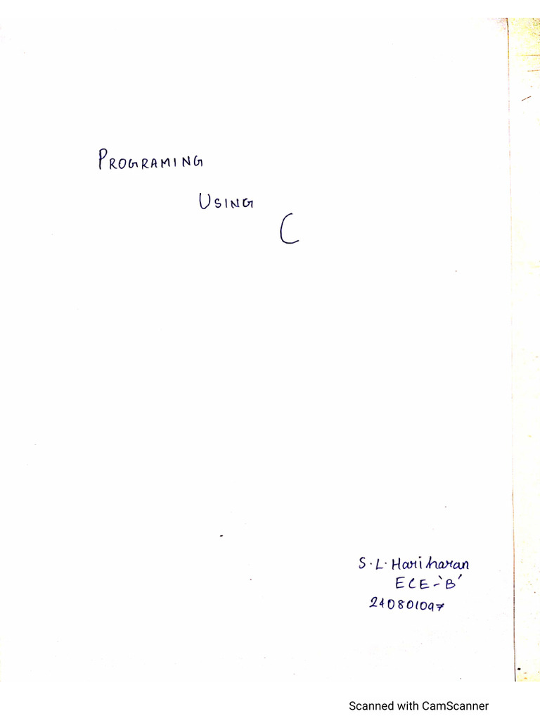 PROGRAMMING USING C ASSIGNMENT 3 097 | PDF