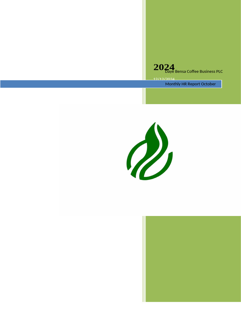 October 2024 Monthly HR Performance Report | PDF | Recruitment ...