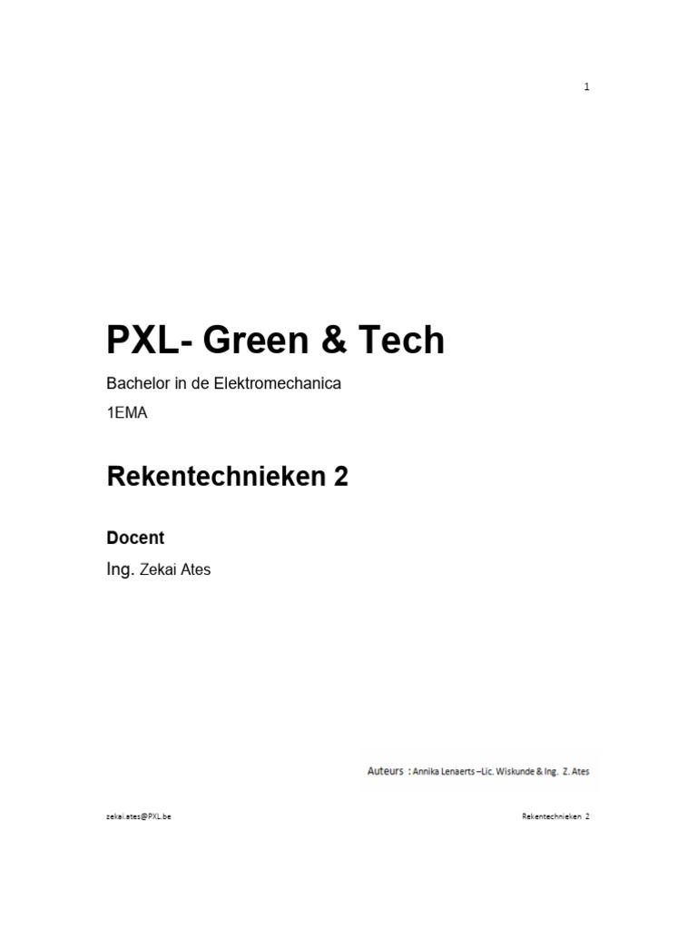 Cursus Rekentechnieken 2-versie 2024 | PDF