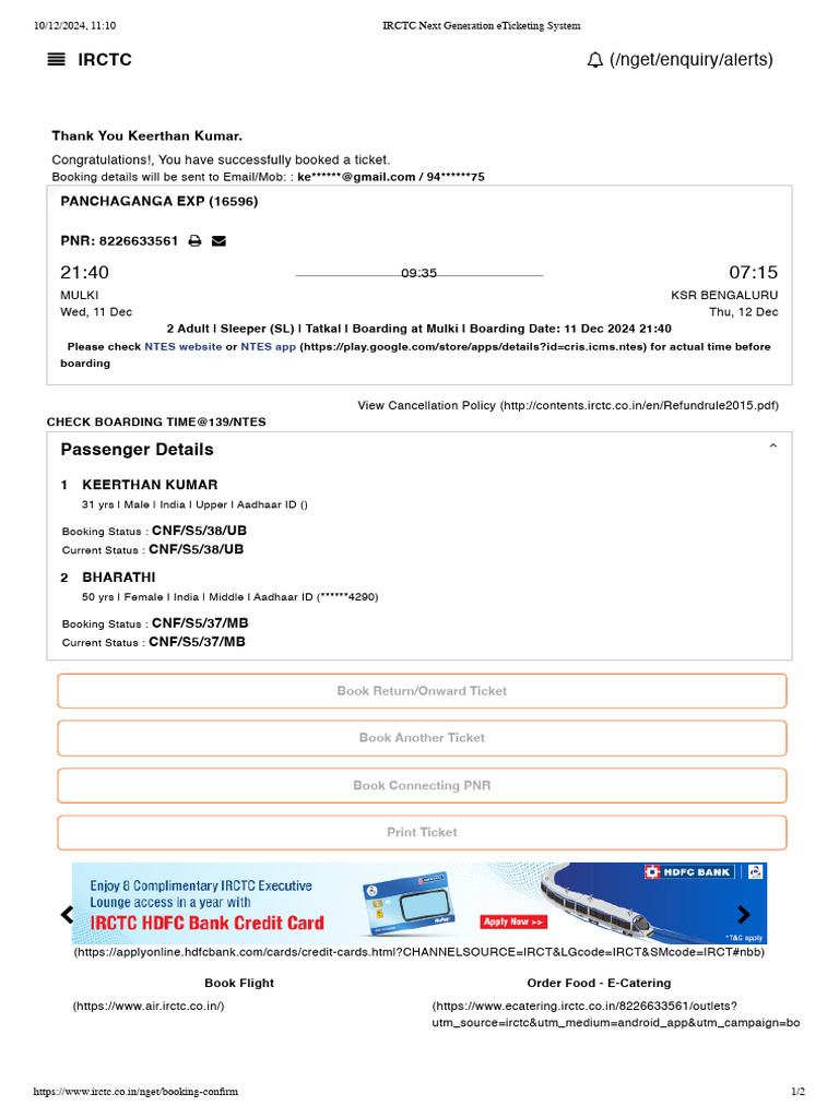 IRCTC Next Generation eTicketing System | PDF | Service Industries ...
