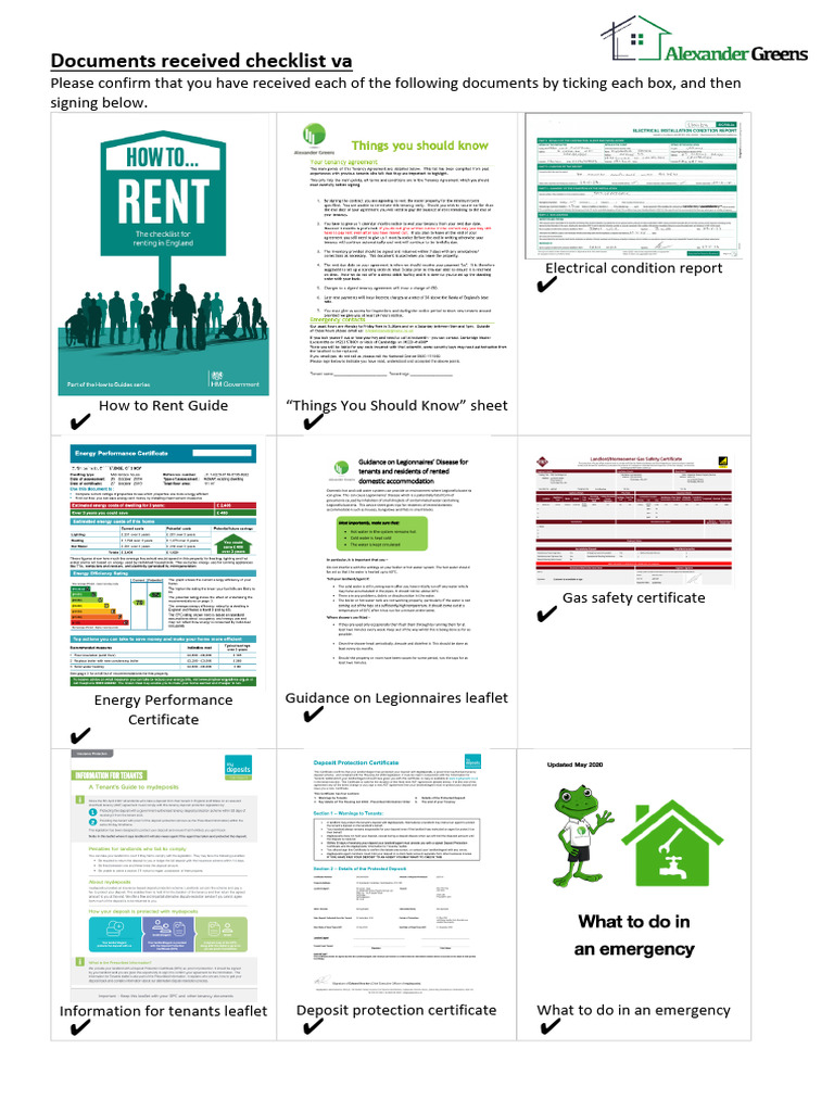 Checklist Move in Tenants (Esign) | PDF