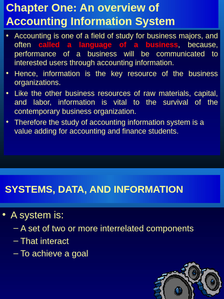 Overview of Accounting Information Systems | PDF | Strategic Management ...