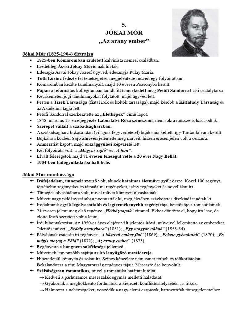 05. Jókai Mór - Az arany ember | PDF