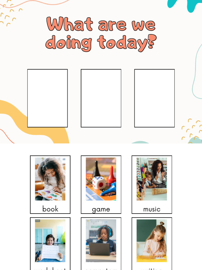 Visual Schedule for Speech Therapy Activities | PDF