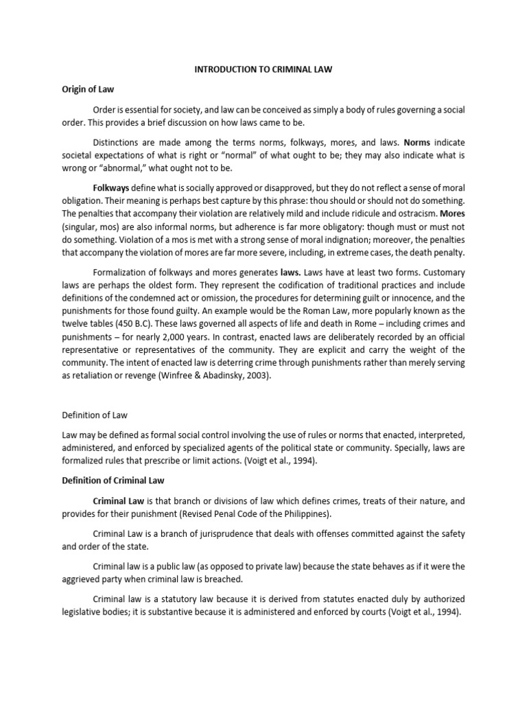 Overview of Criminal Law Principles | PDF | Crimes | Crime & Violence