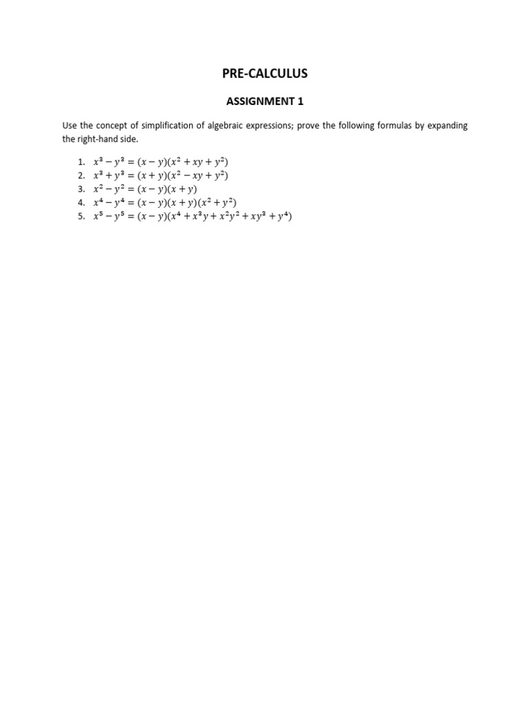 Pre Calculus A1 | PDF