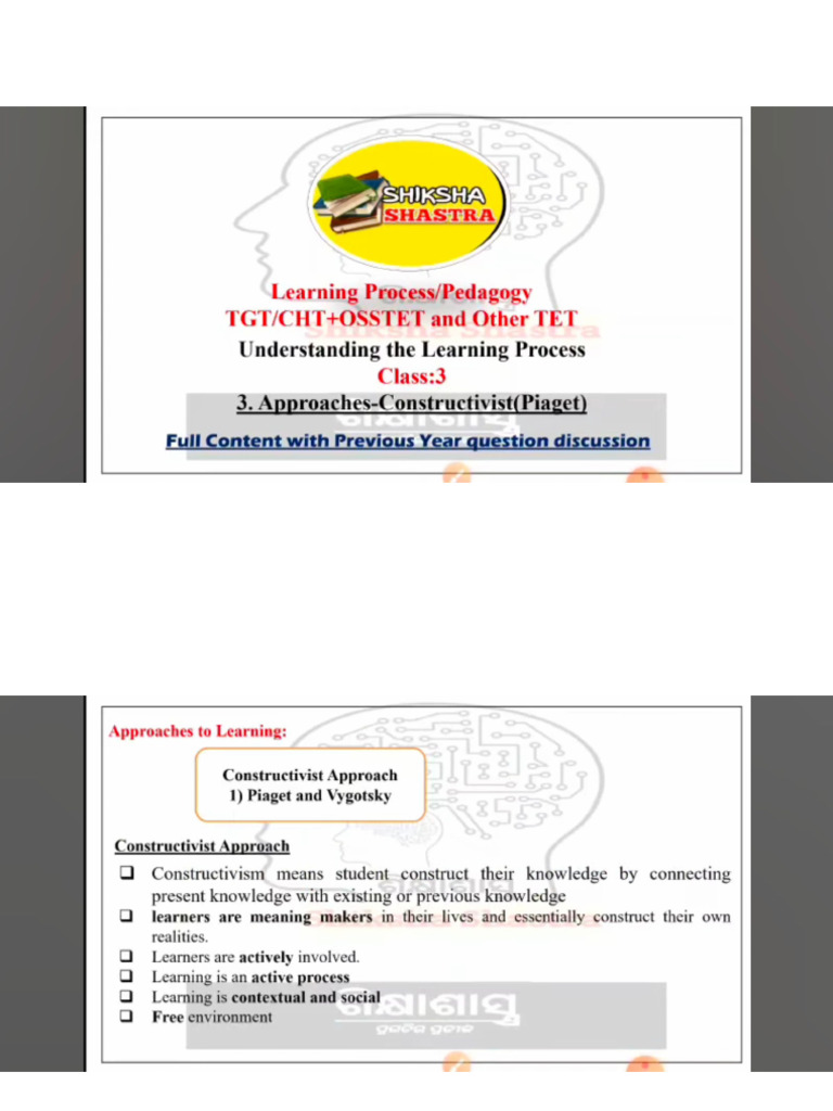 Learning Process,Pedagogy Piaget(Cognitive Constructivist) | PDF