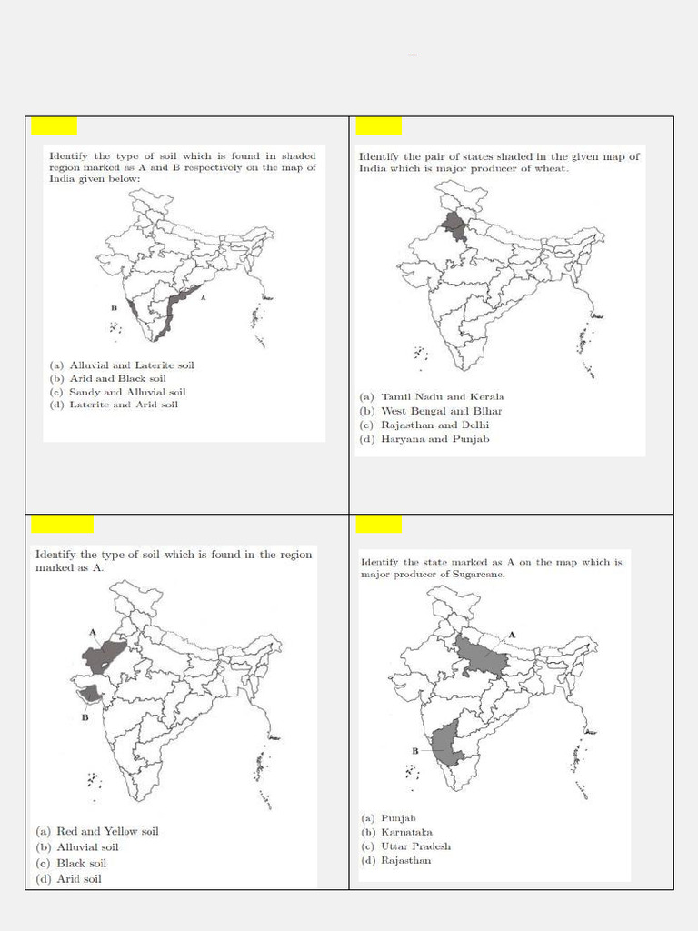 X Map Based Questions | PDF