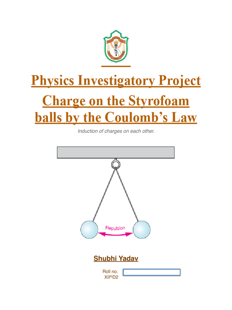 Physics Investigatory 12th | PDF | Electric Charge | Force