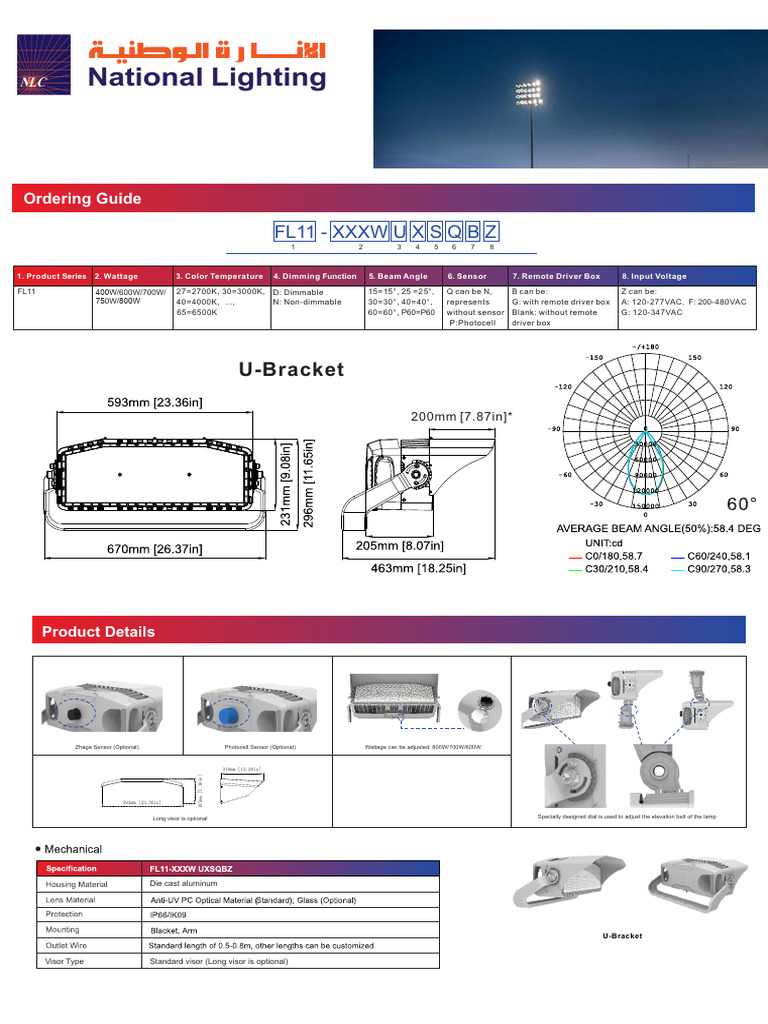 NLC-FL11-400W50D60PA | PDF | Electronics | Manufactured Goods
