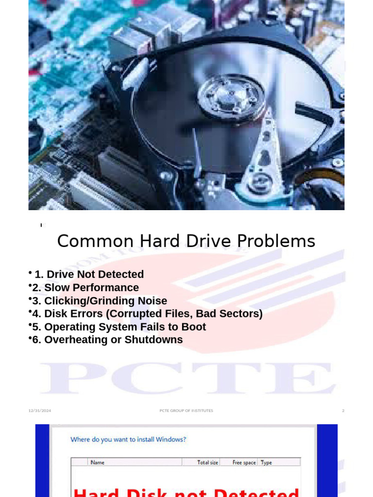 Troubleshooting Hard Drive Problems Presentation | PDF | Hard Disk ...