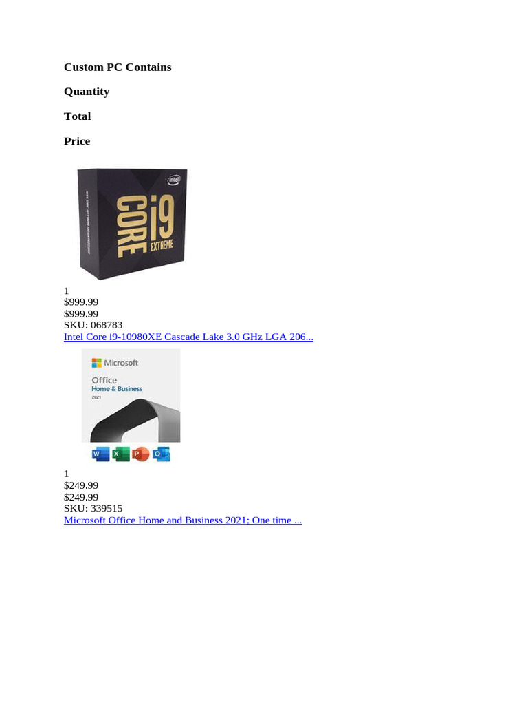 Custom PC | PDF | Computing | Computer Engineering