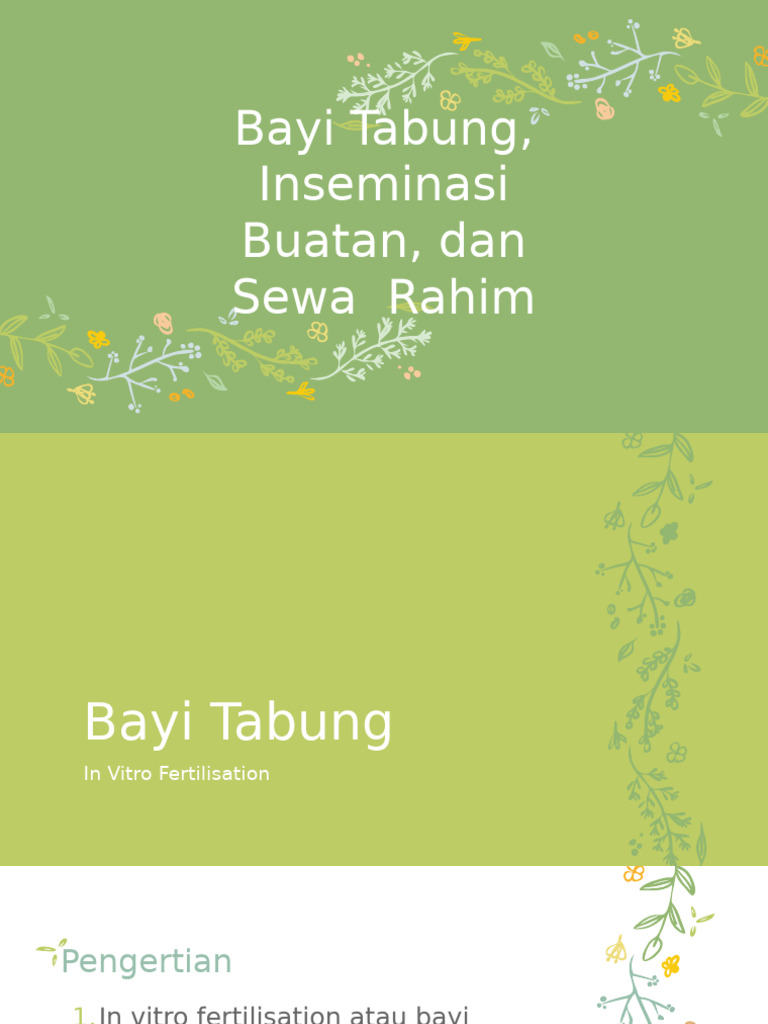 Bayi tabung, inseminasi buatan, dan sewa rahim | PDF